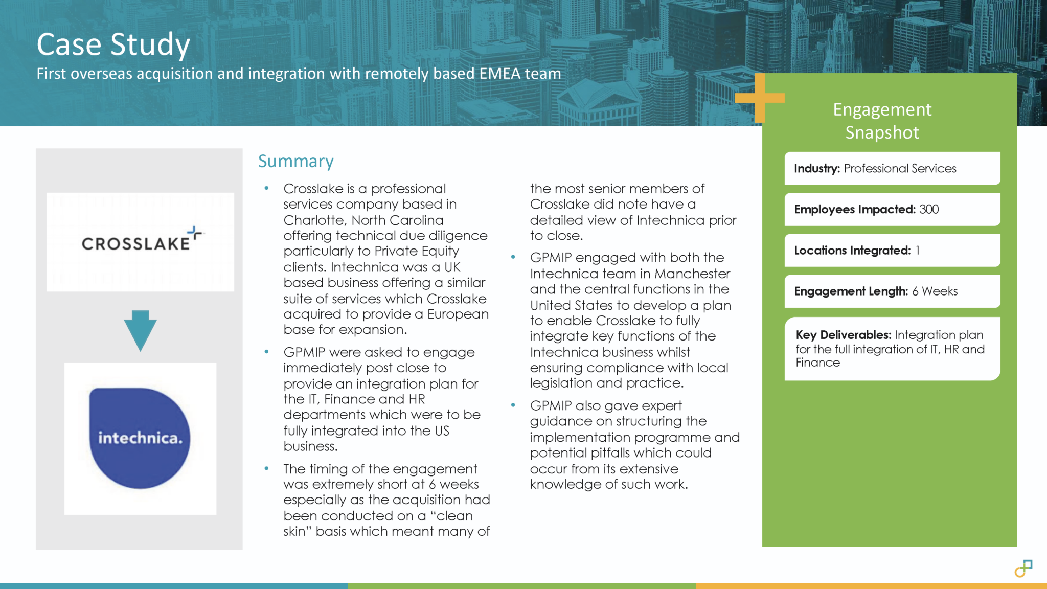 Crosslake - Global PMI Partners