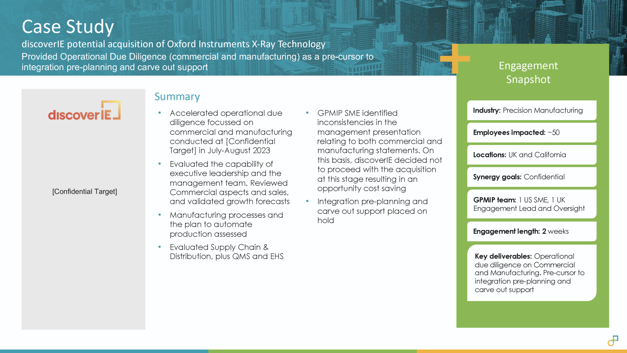 DiscoverIE PLC - Global PMI Partners