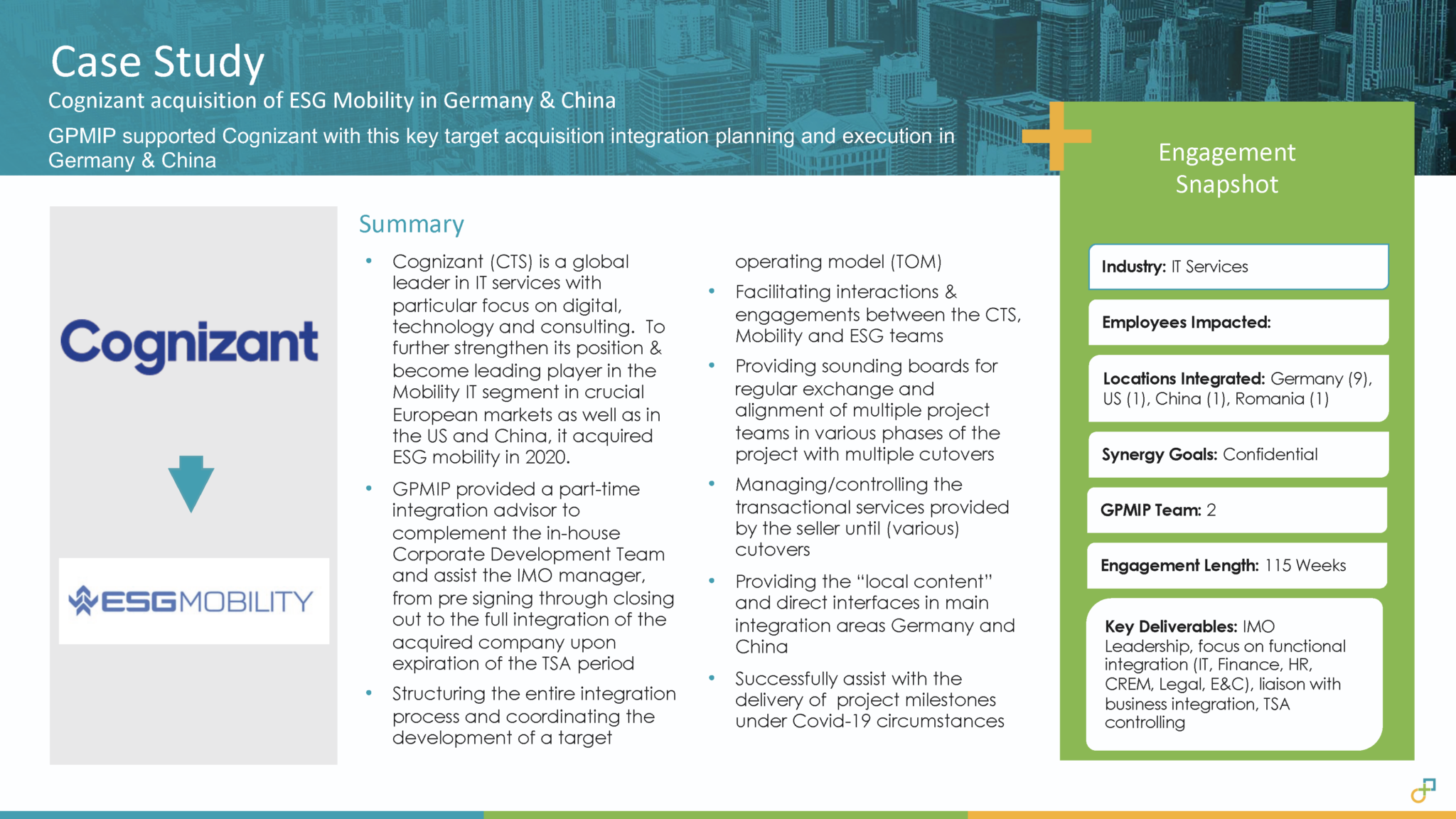Cognizant - Global PMI Partners